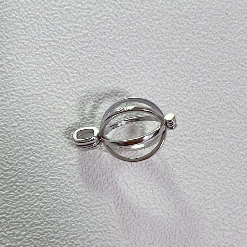 925 Solid Sterling Silver Pendant Setting Without Chain, Pearl Cage ...