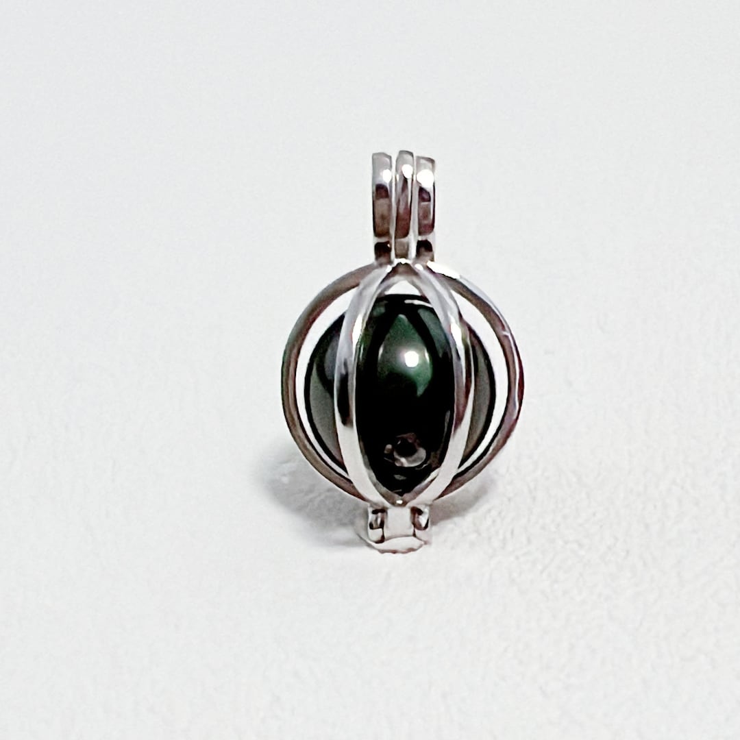 925 Solid Sterling Silver Pendant Setting Without Chain, Pearl Cage ...