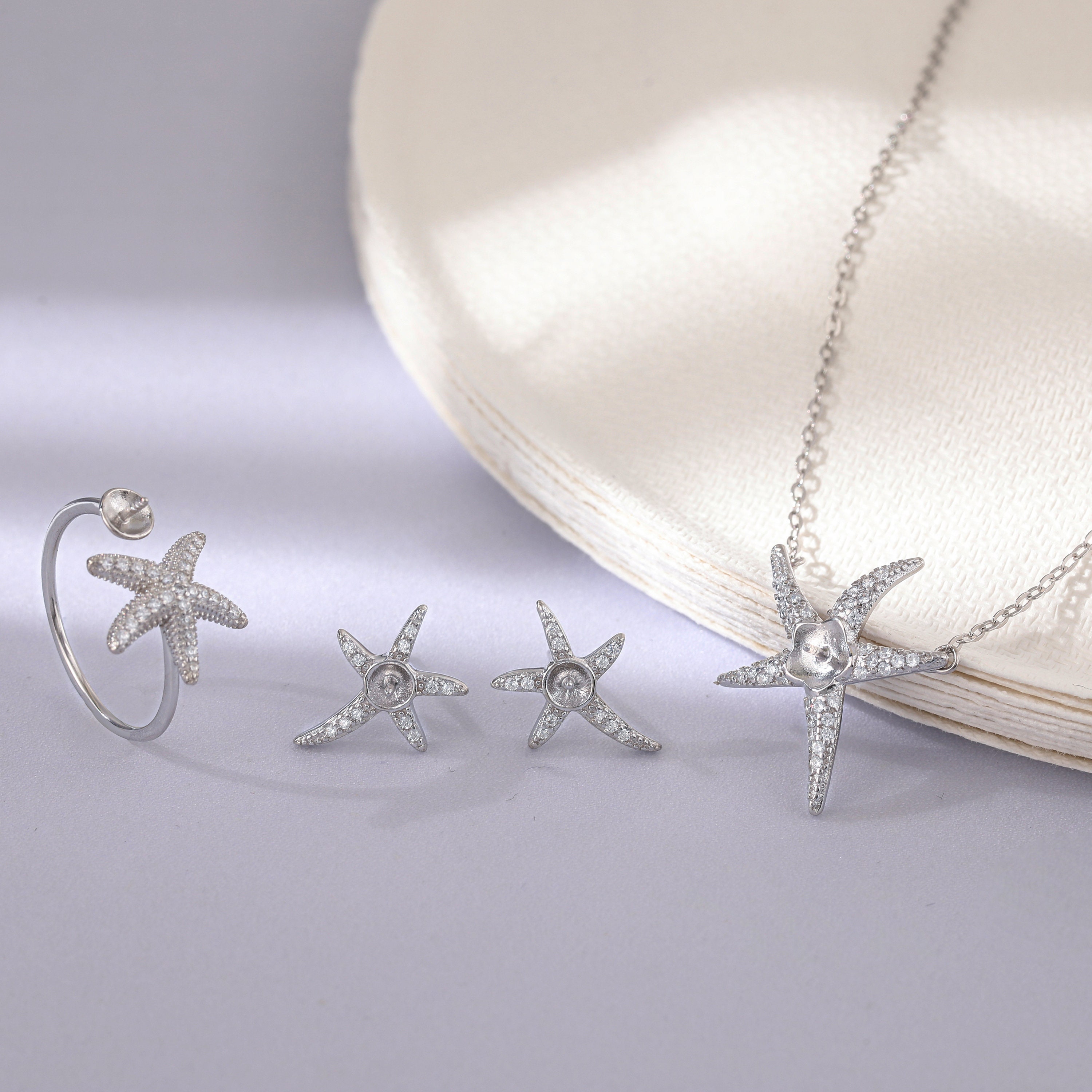 Adjustable Solid Sterling Silver Ring Setting for Pearl or | Etsy