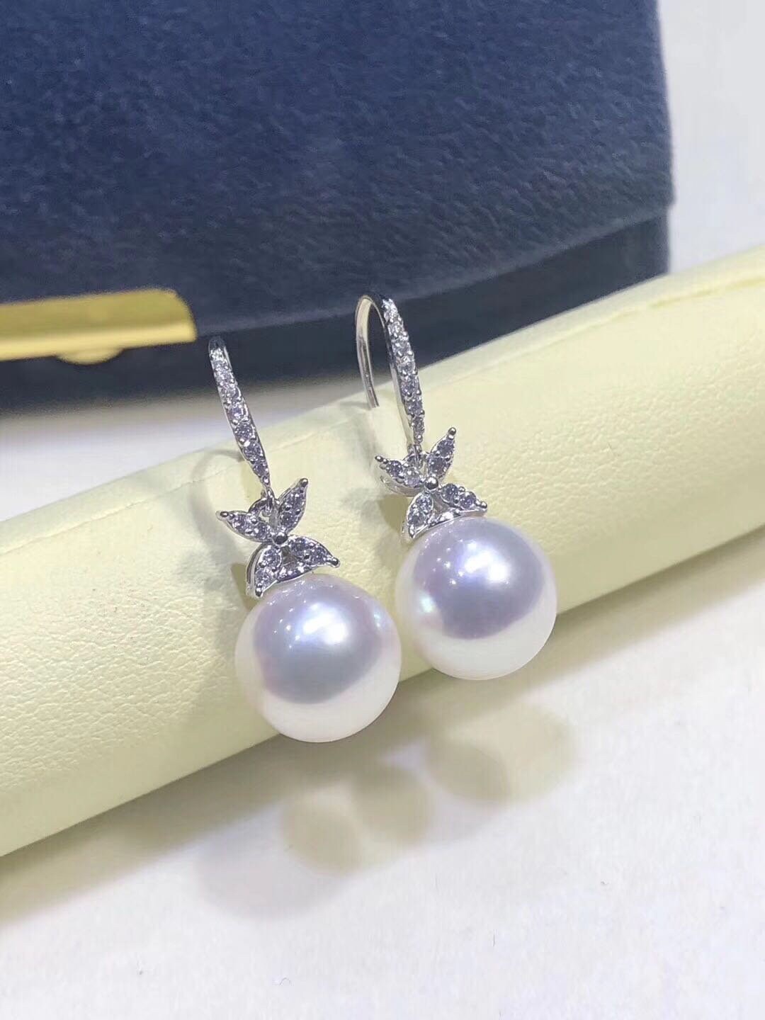 1 pair solid S925 sterling silver earring setting for half | Etsy