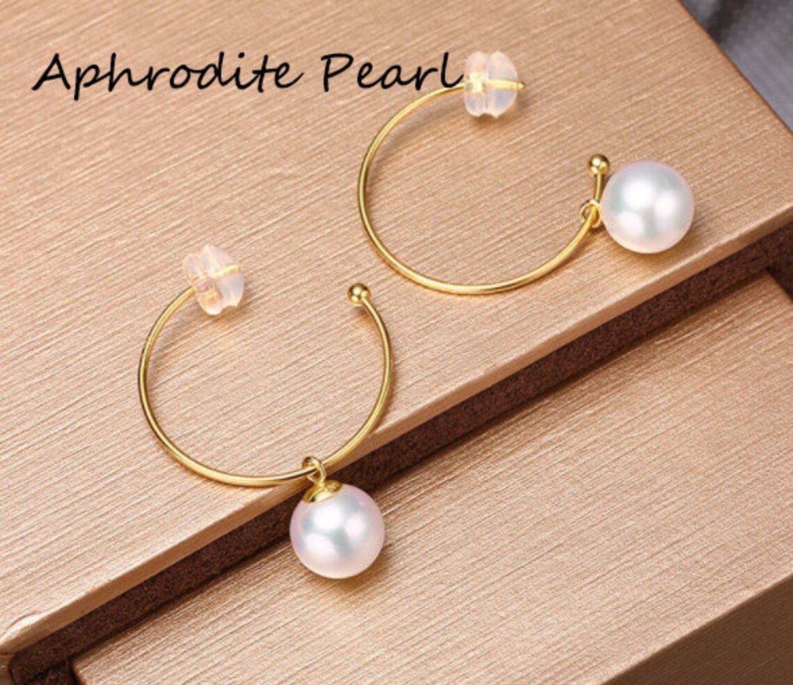 925 Silver Earring Mounting, Earring Setting for Pearl and Shell Beads ...