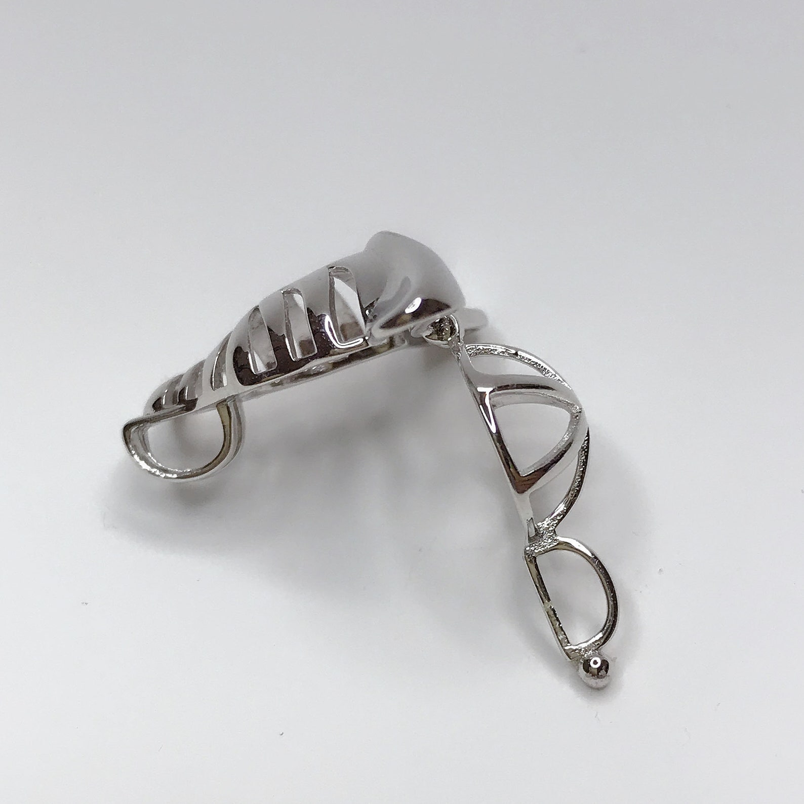 S925 Solid Sterling Silver Pearl Cage Pendant Setting Without | Etsy