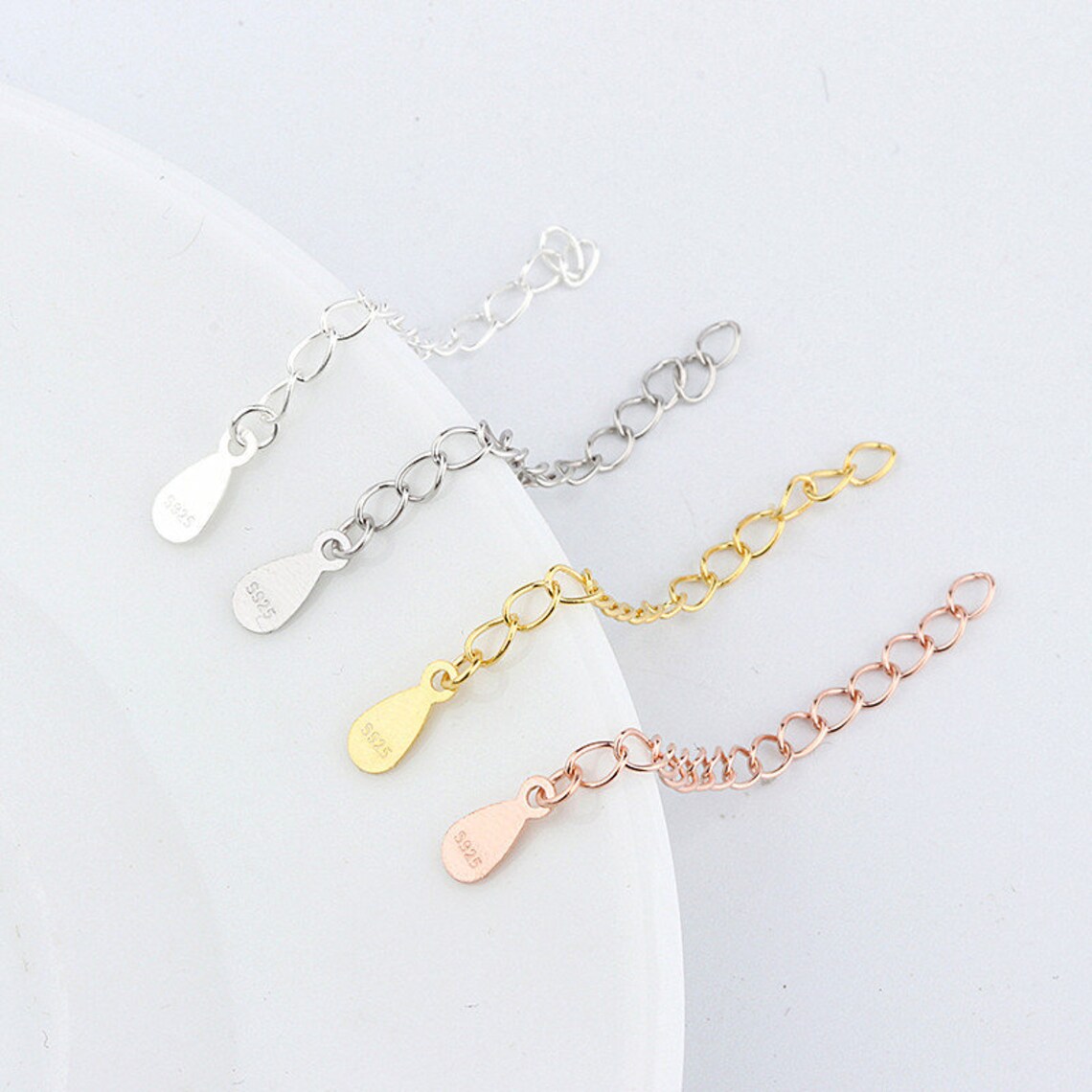 5pcs S925 Sterling Silver Chain Extender for Jewelry Making - Etsy