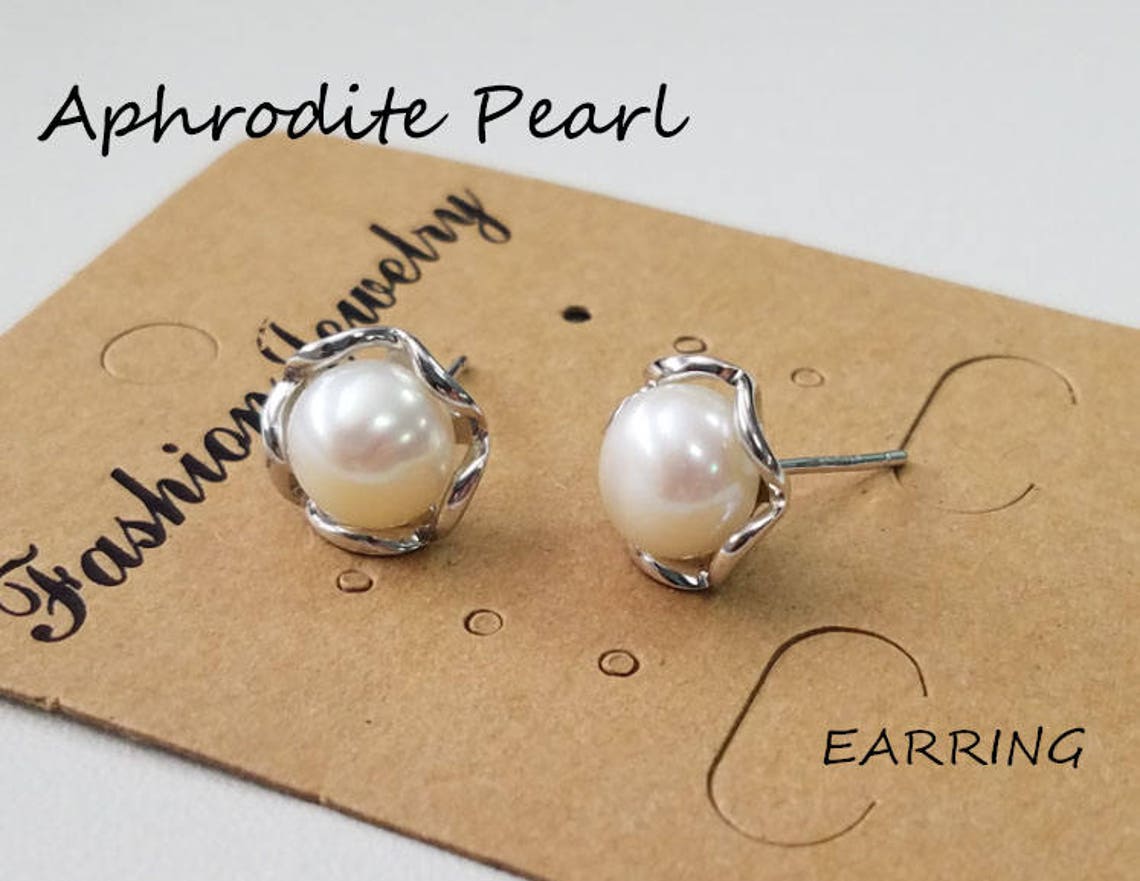 Solid Sterling Silver Earring Stud Setting, Earring Blank Without Pearl ...