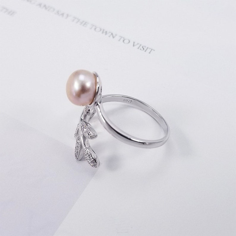 Adjustable zircon solid sterling silver with Rhodium plated | Etsy