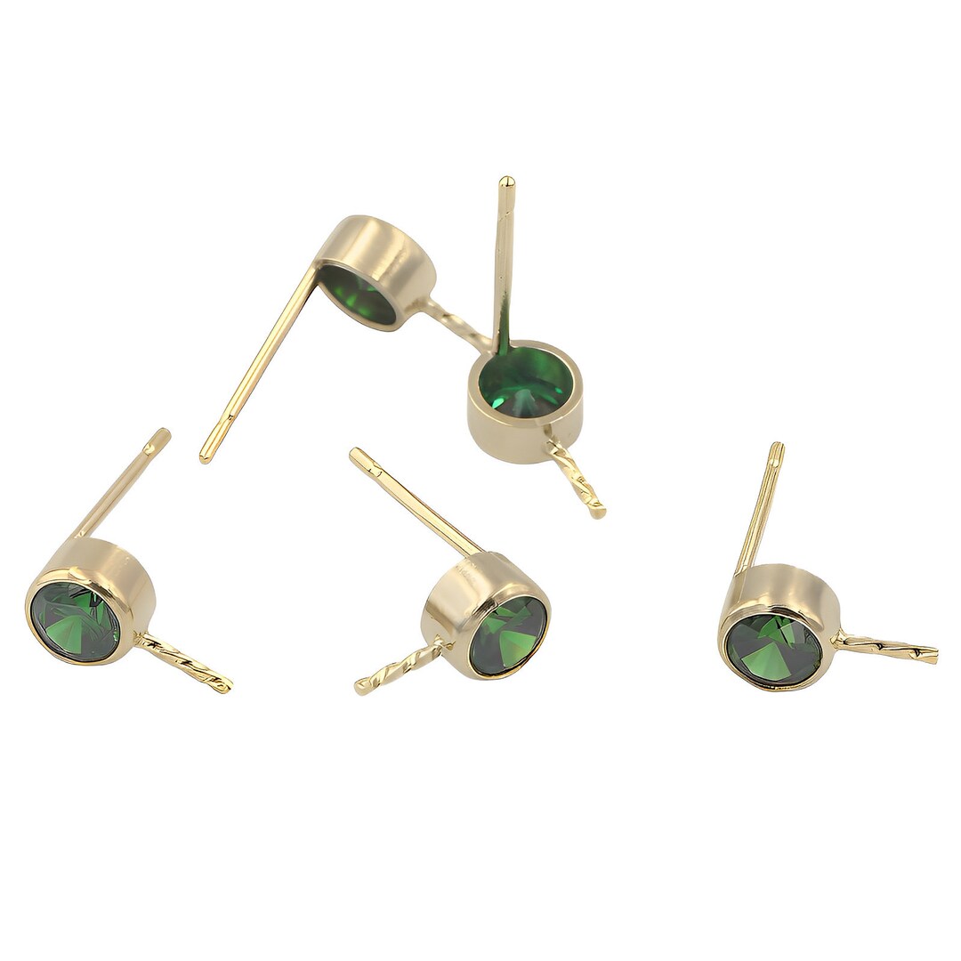 14K Gold Filled Earring Setting for Half Drilled Pearl or Bead, Pearl ...