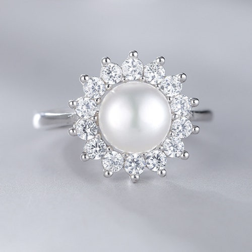 Adjustable Zircon Solid Sterling Silver Ring Setting Ring - Etsy