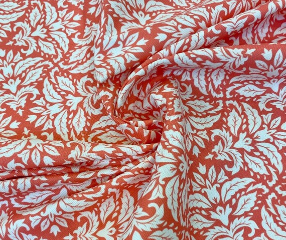 Red Motif Patterned Upholstery Fabric - Etsy