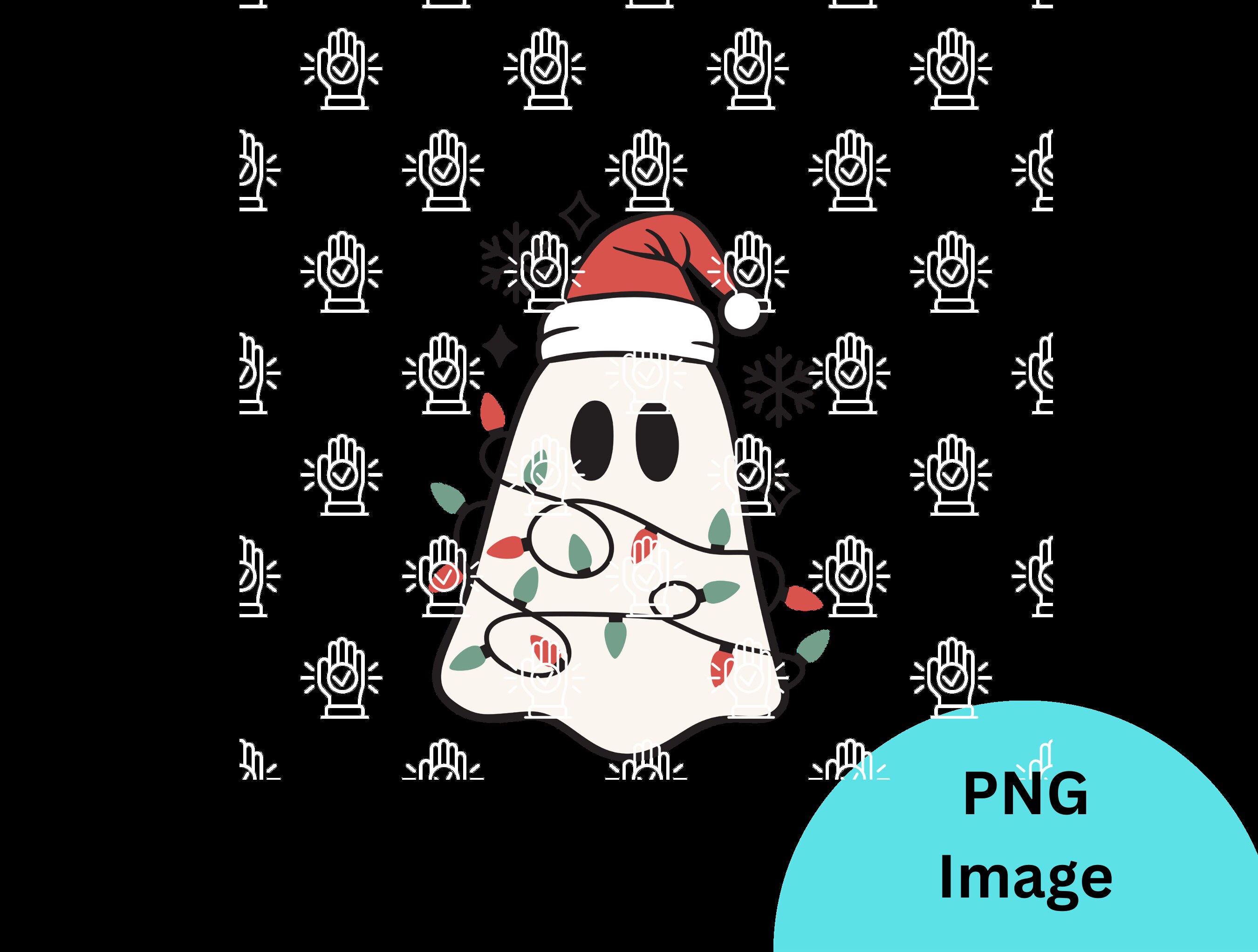 Ghost Santa Hat PNG, SVG Digital Download, Christmas, Cute, Crafting - Etsy