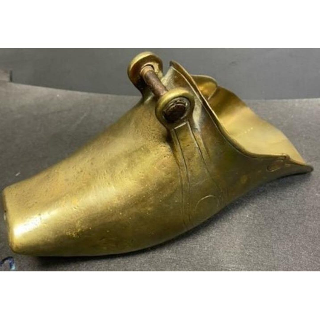 Antique Mid 1800s Heavy Brass Conquistador Horse Shoe Armor Stirrup ...