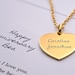 Custom Engraved Gold Women's Heart Pendant Necklace - Etsy