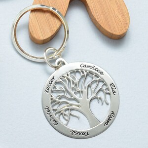 Personalized Family Tree Key Chain • Custom Engraved With Any Name or ...
