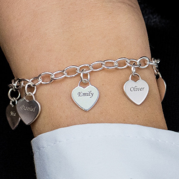 Silver Mom Bracelet - Etsy