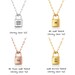 Engraved Padlock Charm Link Chain Necklace Gold Silver 925 ...