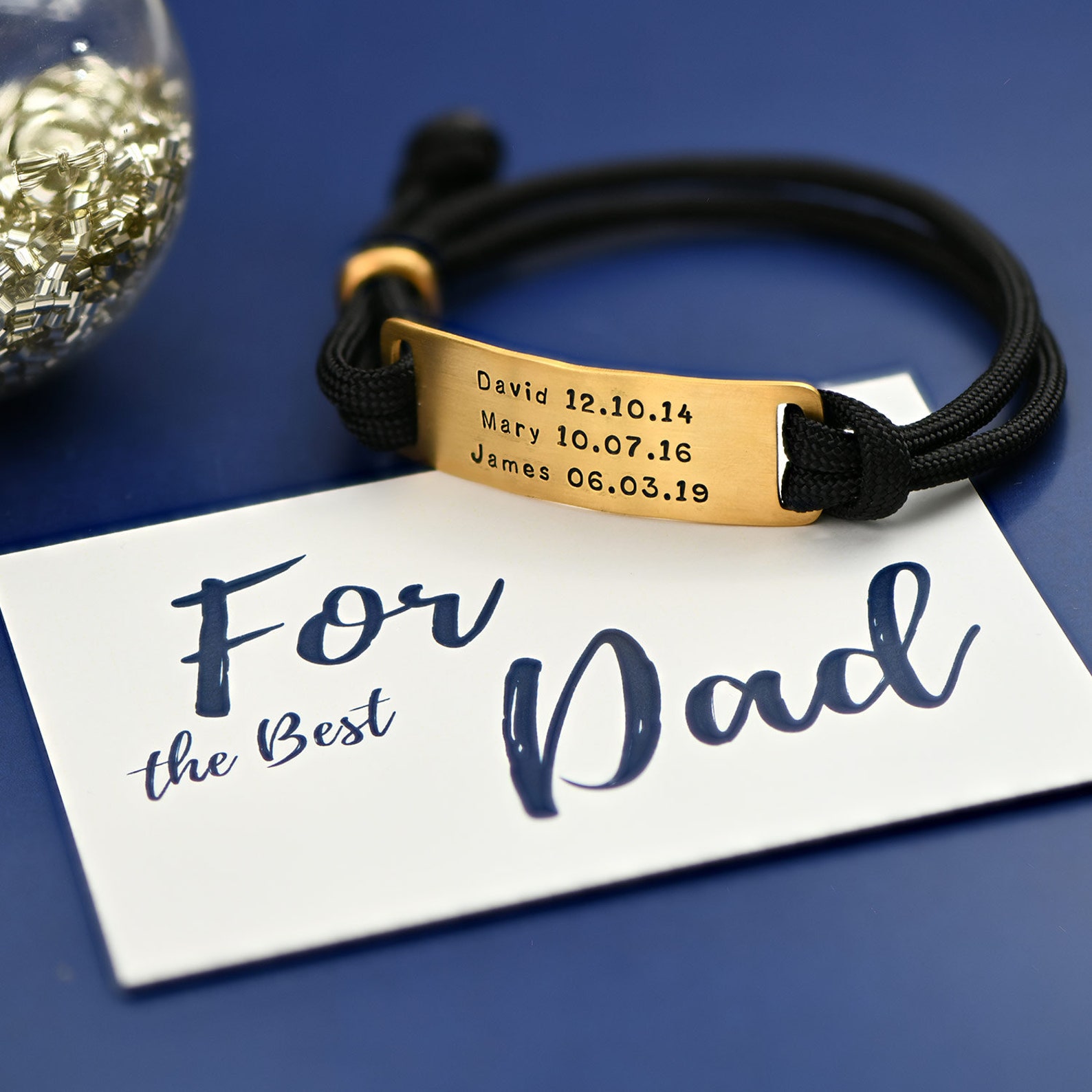 Personalized Engraved Men Bracelet in Gold Plated Silver 925 - Etsy