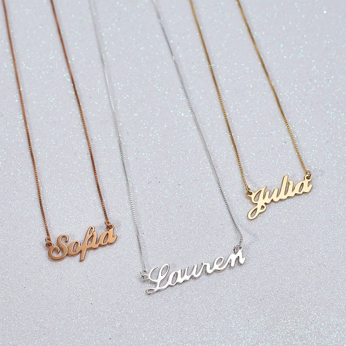 Personalized Gold Name Necklace Custom Made Nameplate - Etsy