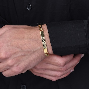 Personalized Men’s ID Bracelet | Custom Engraved Bracelet | Silver 925 ...