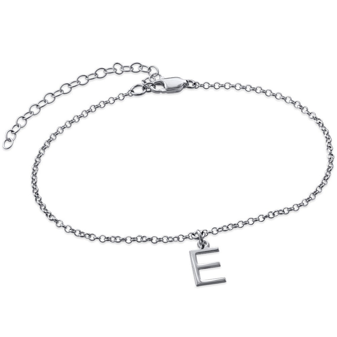 Initial Anklet Bracelet in Silver 925 or Gold • Personalized Custom ...