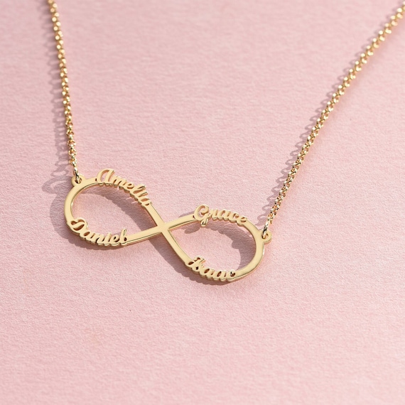 Lucky Feather Shine Bright Live Full Gold Infinity Necklace