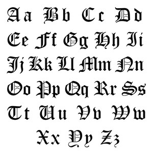 Custom Made Old English Name Necklace in 10K Gold Silver Personalized ...