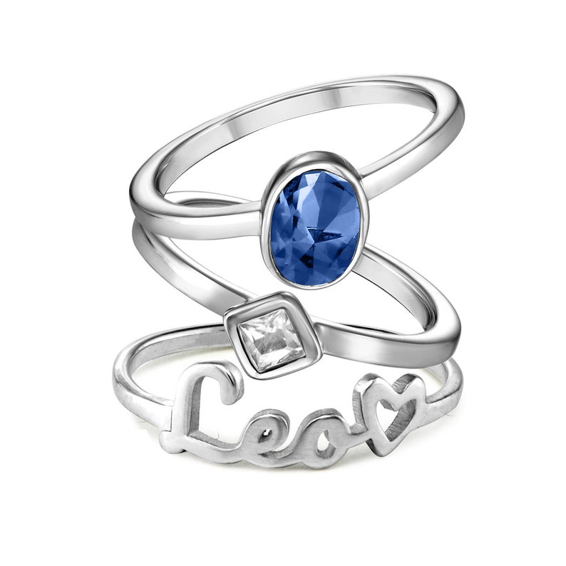 Personalized Stackable Script Name Ring in Sterling Silver 925 - Etsy