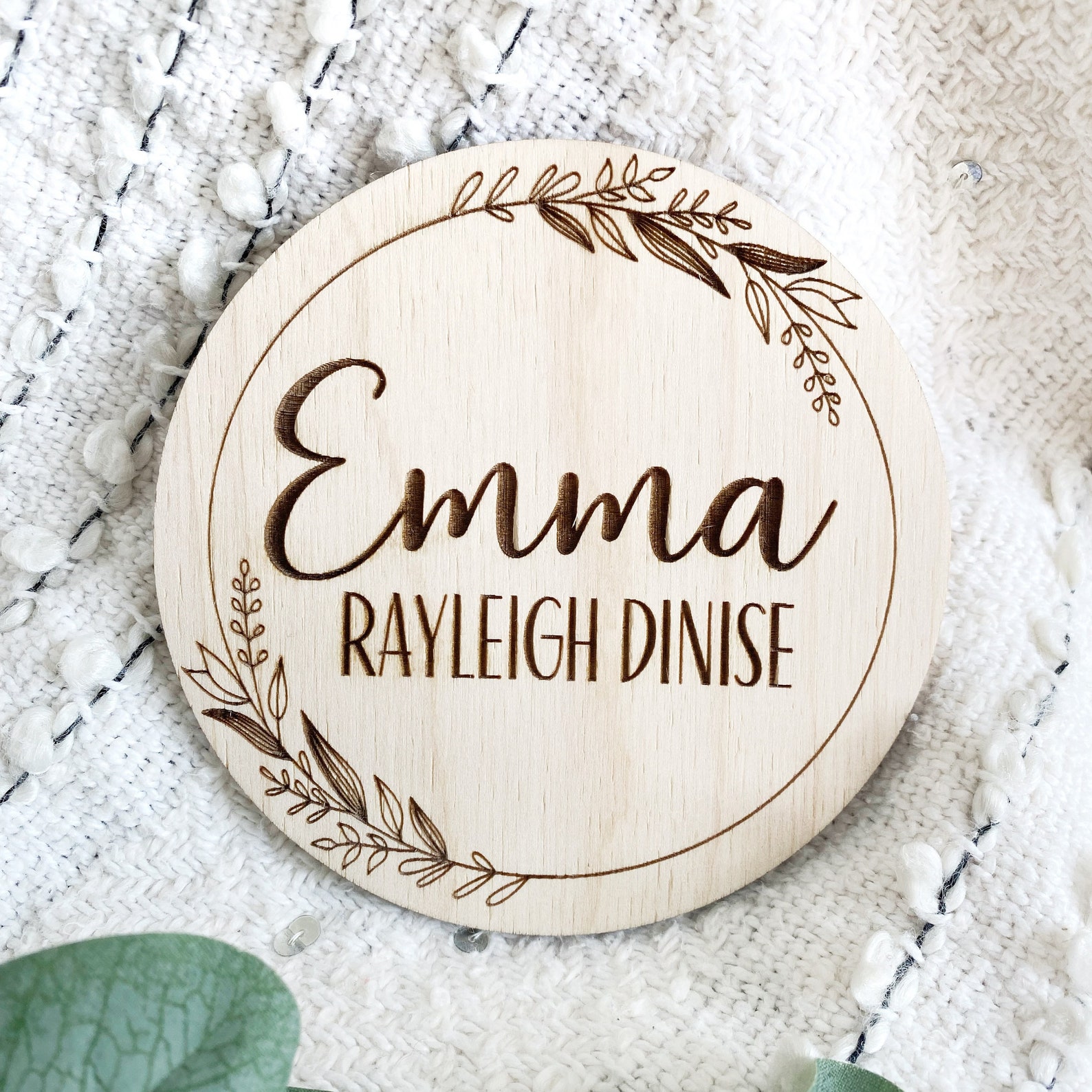 Newborn Name Sign Name Announcement Birth Stat Personalized - Etsy