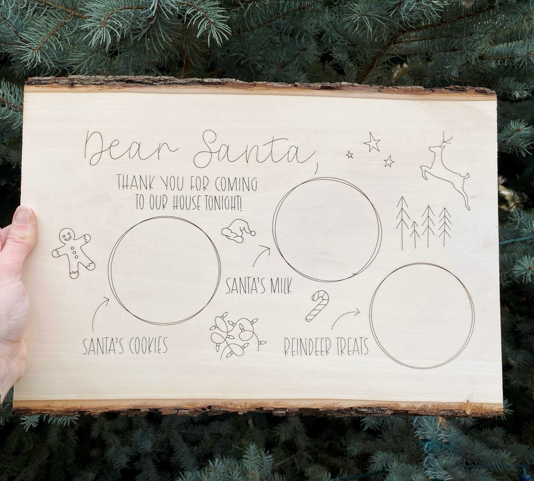 Large Rustic Santa Board Personalized Live Edge Santa Board Custom ...