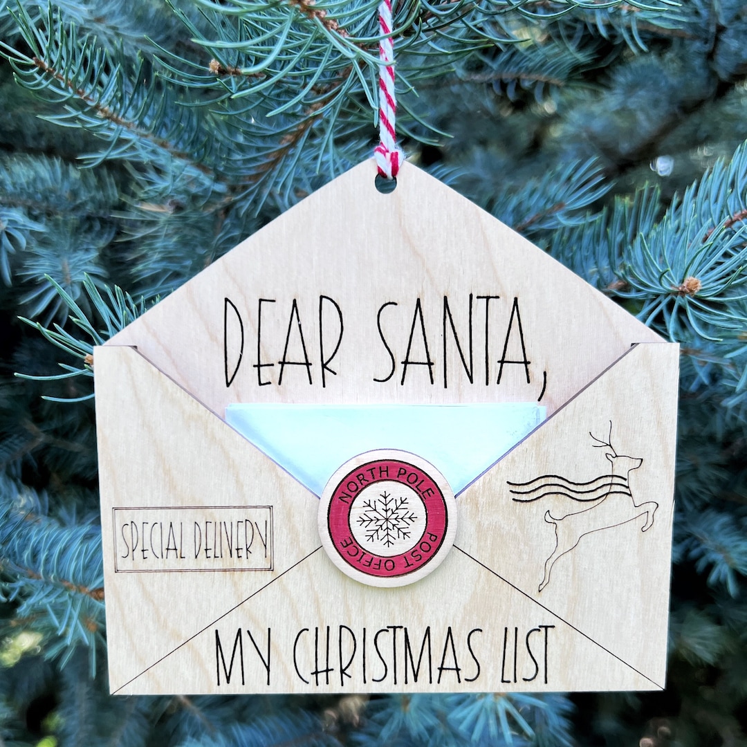 Letter to Santa Ornament Keepsake Personalization Custom Christmas ...