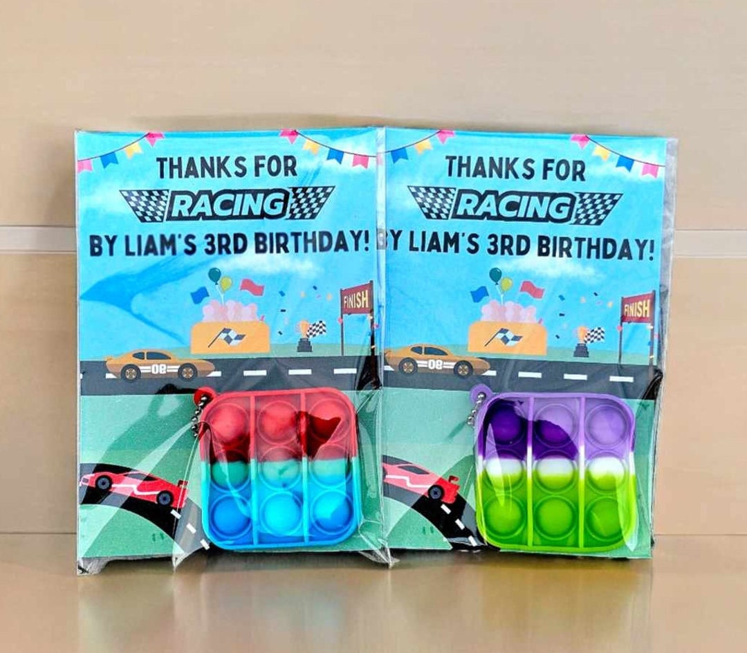 Race Car Pop It Favors, Kids Party Favors, Classroom Favor, Race Car ...