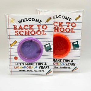 Back to School Play Doh Favors, Back to School, Classroom Favors, First ...