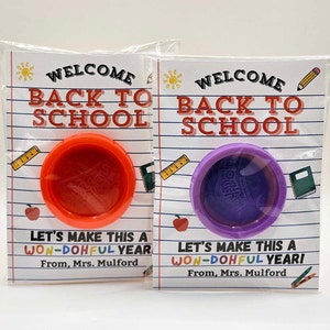 Back to School Play Doh Favors, Back to School, Classroom Favors, First ...