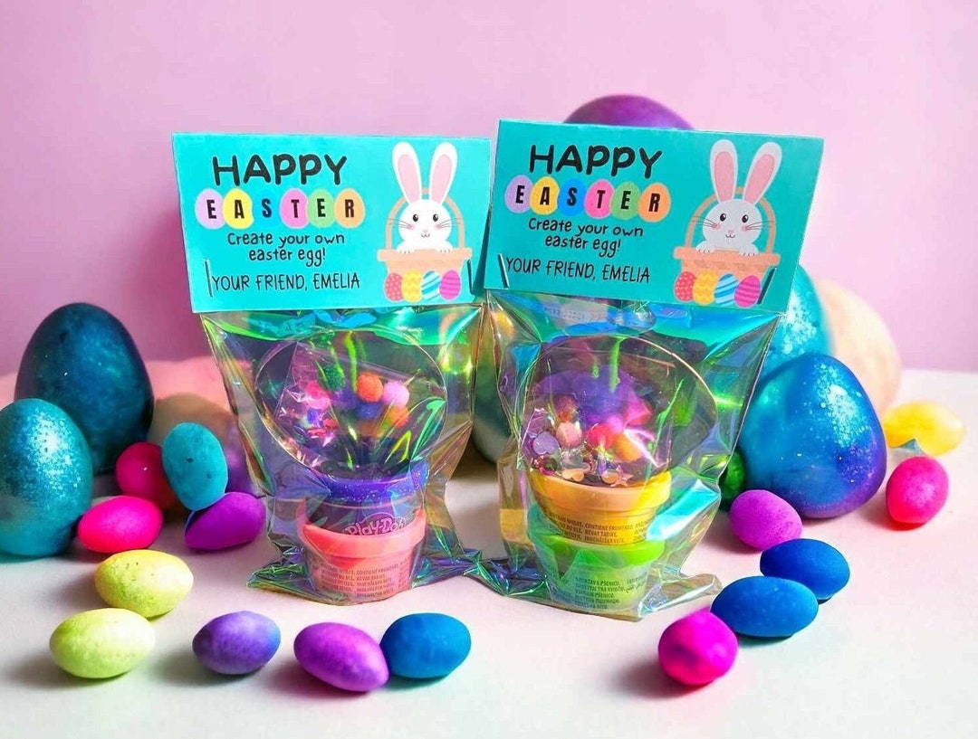 Easter Play Doh Kit, Kids Easter Party Favors, Easter Classroom Gift ...
