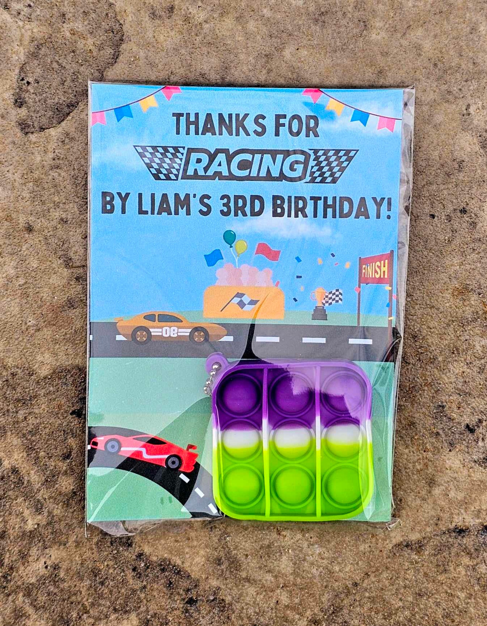 Race Car Pop It Favors, Kids Party Favors, Classroom Favor, Race Car ...