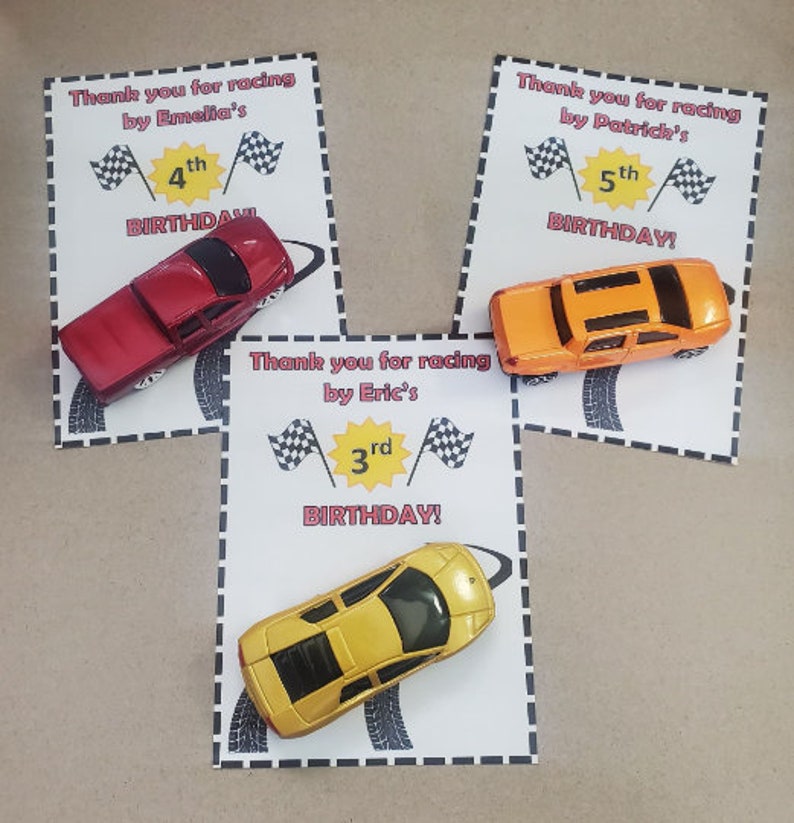 Race Car Birthday Party Favor Car Party Favor Classroom - Etsy