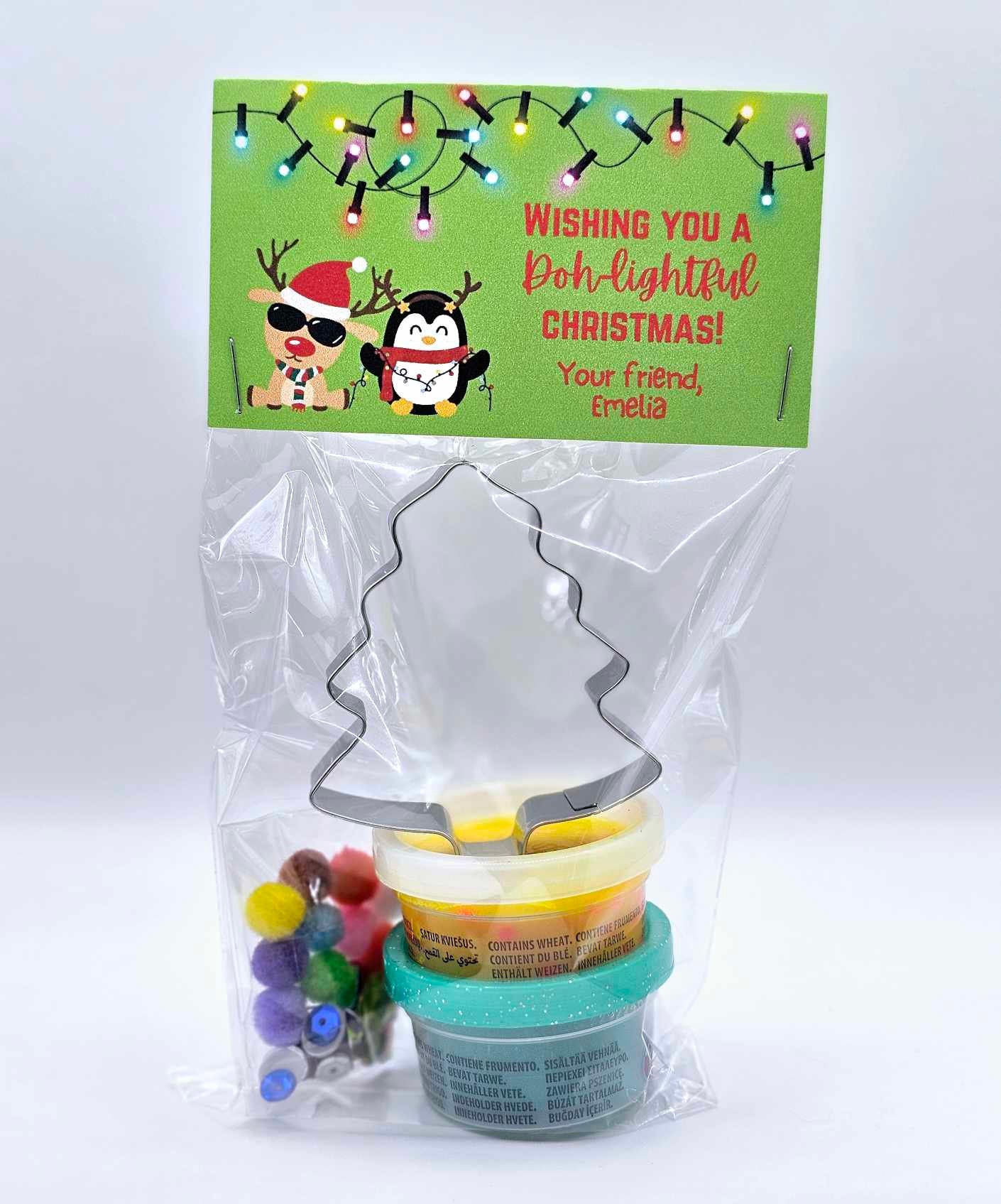 Christmas Play Doh Kit, Holiday Play Doh Kit, Kids Christmas Party ...