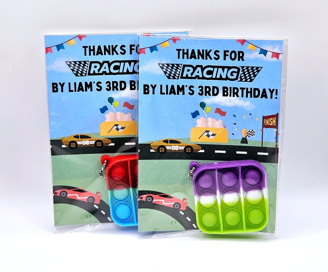 Race Car Pop It Favors, Kids Party Favors, Classroom Favor, Race Car ...