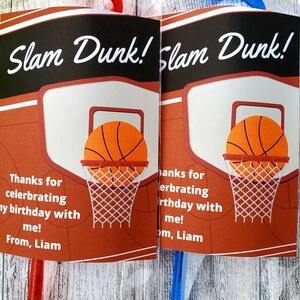 Basketball Birthday Party, Basketball Party Favor, Reusable Straw Favor ...