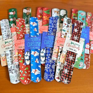 Christmas Party Favors, Slap Bracelet Favors, Christmas Classroom Gift ...