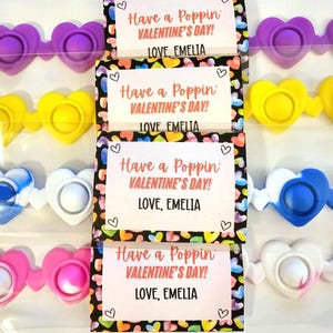 Valentine's Day Party Favors, Pop It Bracelet Favors, Valentine ...