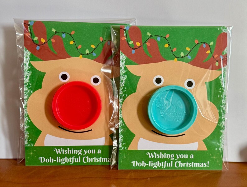 Christmas Play Doh Favor, Holiday Play Doh Favor, Kids Christmas Party ...