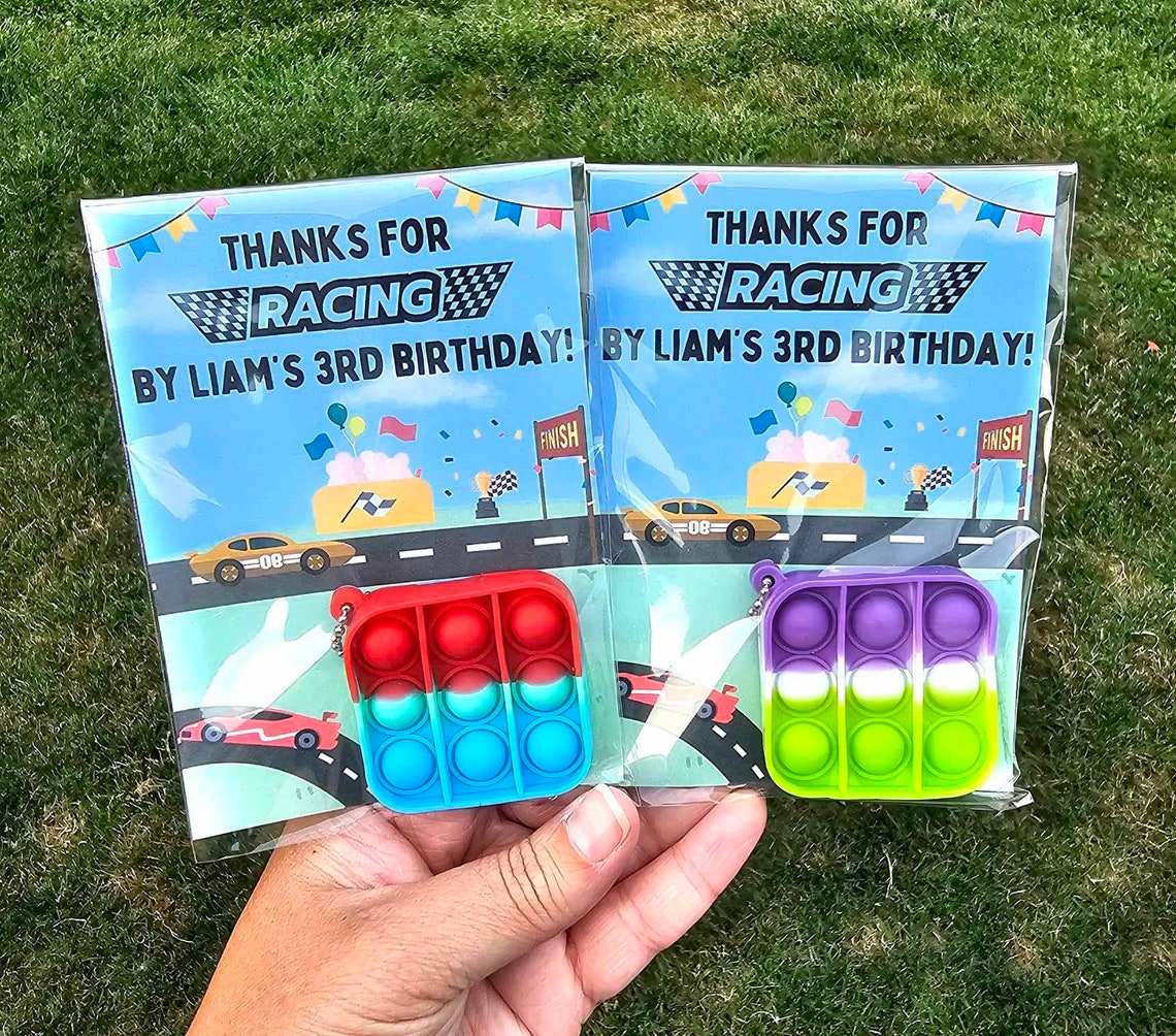 Race Car Pop It Favors, Kids Party Favors, Classroom Favor, Race Car ...