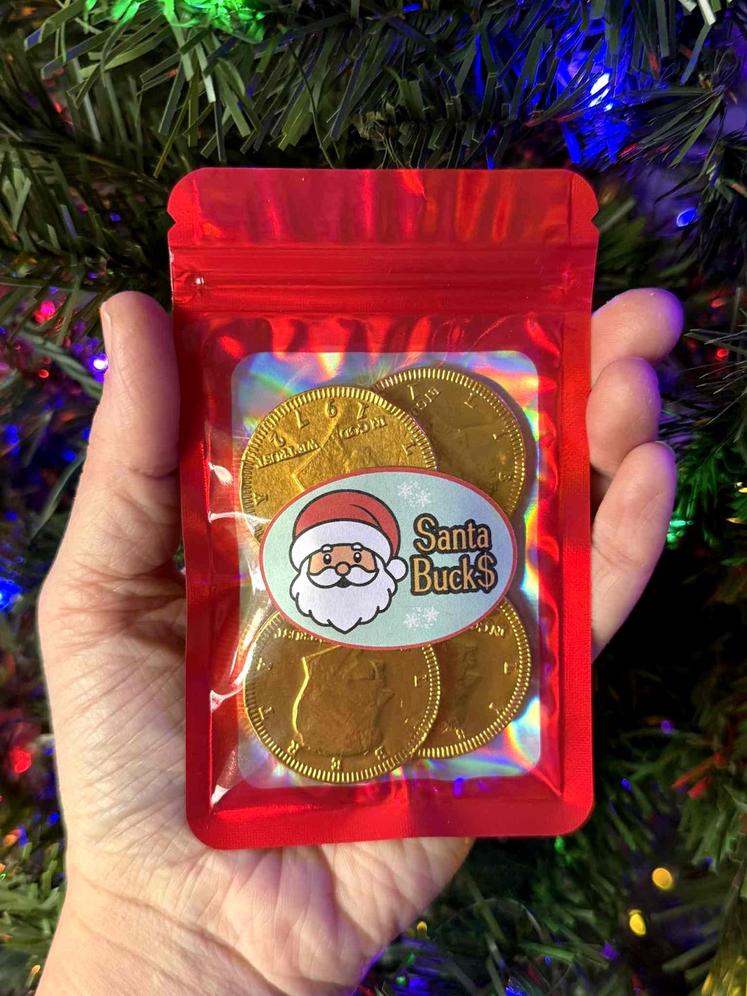 Santa Bucks Stocking Stuffer, Chocolate Stocking Stuffer, Chocolate ...