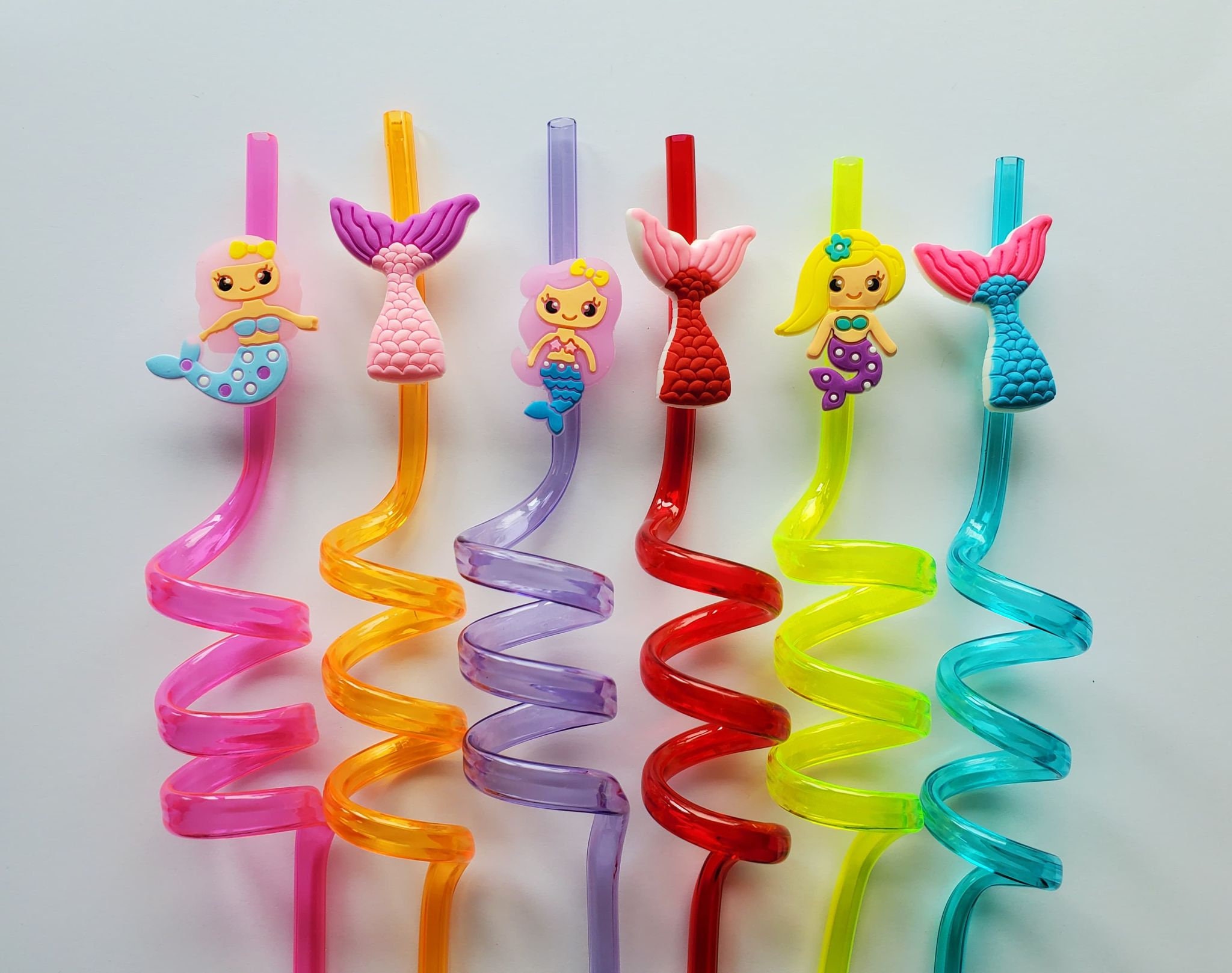 Mermaid Reusable Straw Favors Kids Party Favors Preschool | Etsy