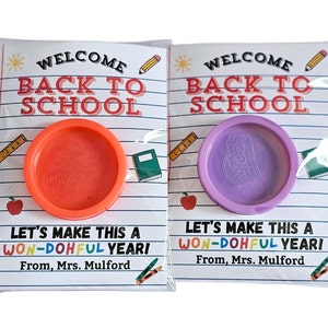 Back to School Play Doh Favors, Back to School, Classroom Favors, First ...