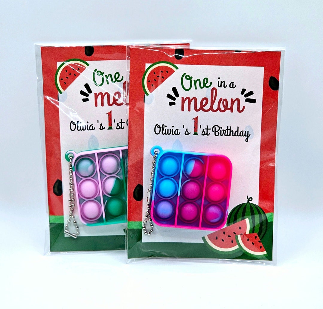 Watermelon Pop It Party, One in a Melon Theme, Watermelon Birthday ...