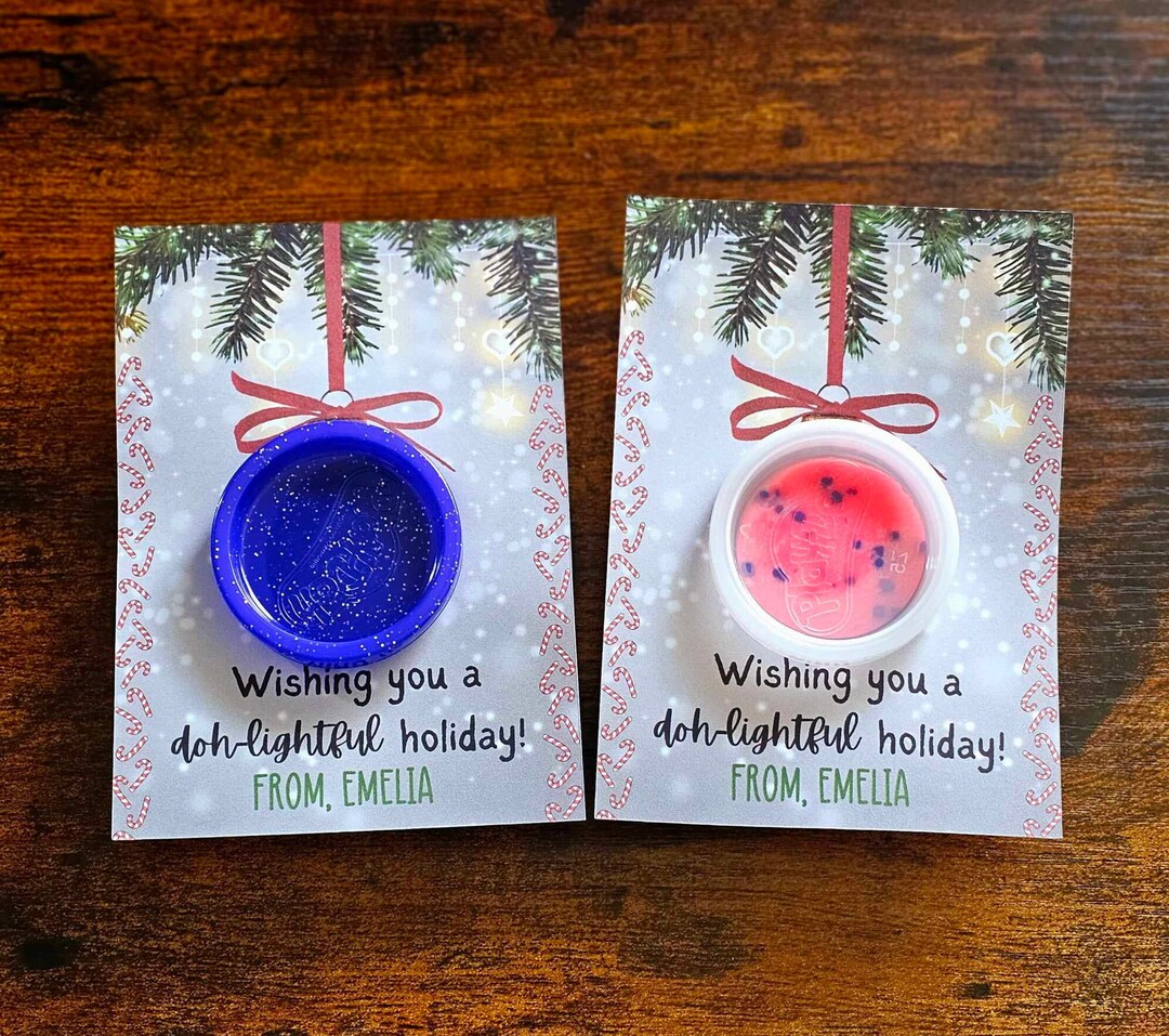 Christmas Play Doh Favor, Holiday Play Doh Favor, Kids Christmas Party ...