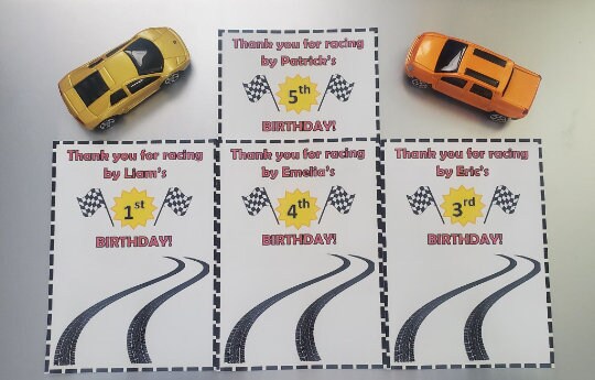 Race Car Birthday Party Favor Car Party Favor Classroom - Etsy UK