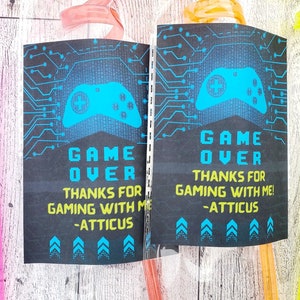 Video Game Controller Reusable Straw Favor, Kids Party Favors, Gaming ...