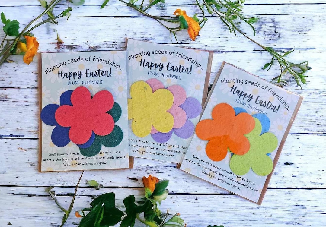 Easter Plantable Seed Favors, Kids Easter Party Favors, Class Easter ...