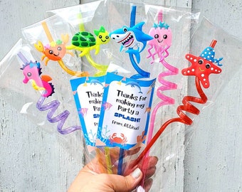 Under the Sea Birthday Party Stickers or Favor Tags, Sea Creatures ...